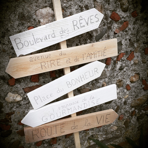 Pancarte directionnelle La vie | st-elix-location