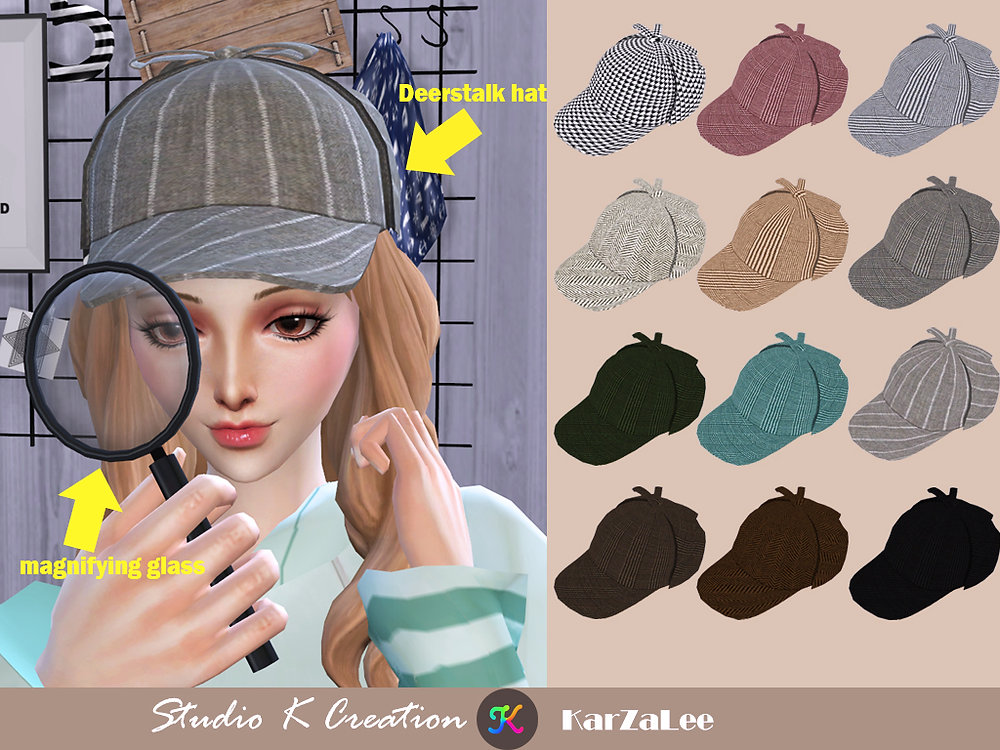 Detectives set (magnifying glass & hat)