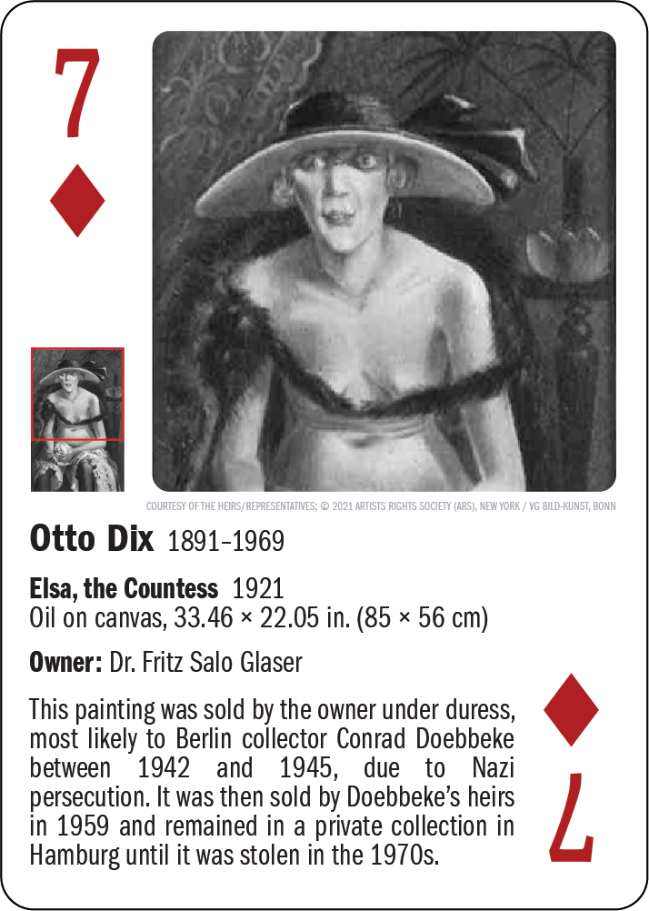 Otto Dix (1891–1969) | Elsa, the Countess (1921)| WWII Most Wanted Art ...
