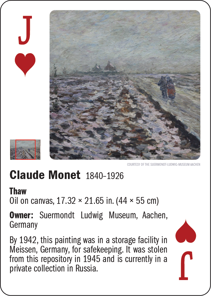 Claude Monet (1840-1926) | Thaw| WWII Most Wanted Art™ Playing Cards ...