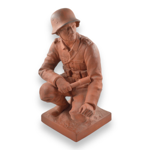 WWII German Goebel Terracotta Statue of Heer Infantryman by Arthur ...