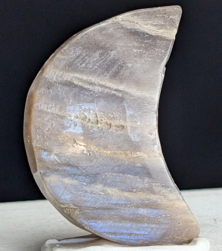 Moonstone Moon Carving | Elle Aura Gems