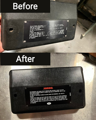 Defender Fuse Box Differential-Lock Warning Plates | Trekworks