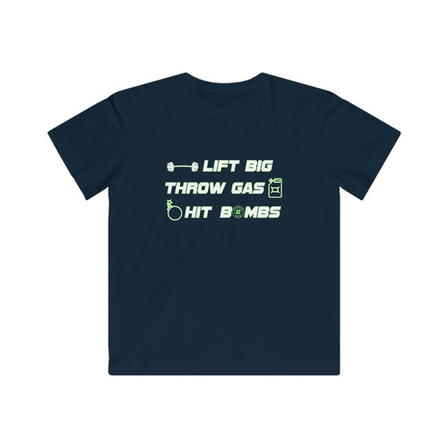 Youth Lift Big, Throw Gas, Hit Bombs 2025 Edition T-Shirt | Southside Crew
