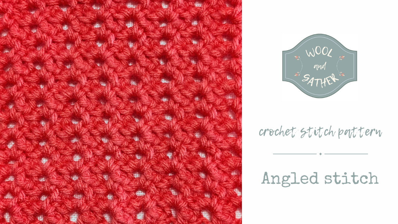 Crochet stitch pattern - Angled stitch