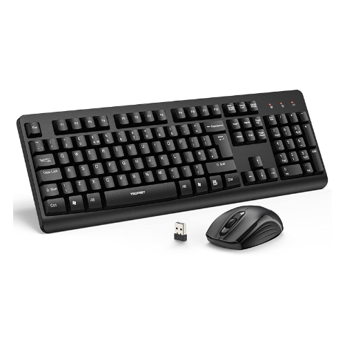 TECKNET Wireless Keyboard and Mouse Set – Full-Size QWERTY UK Layout