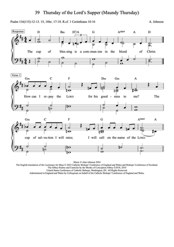 Psalm 116: Alan Johnson | Music For Liturgy
