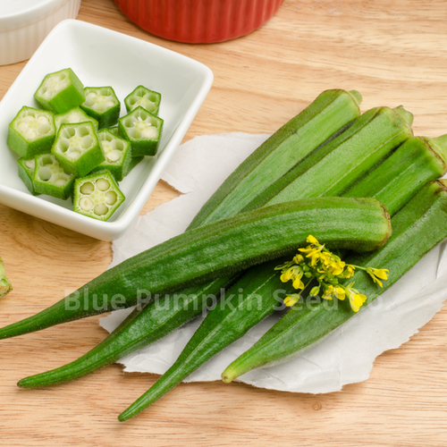 Cow Horn Okra seeds | Blue Pumpkin Seed Co