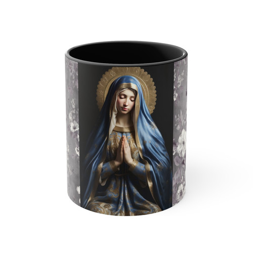 Virgin Mary Coffee Mug Praying Madonna Catholic Art Mug Religious Gifts ...