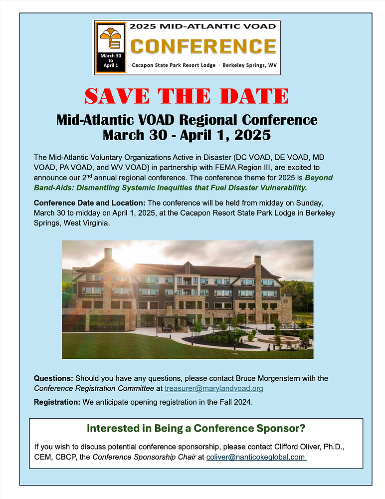 Mid-Atlantic VOAD Regional Conference