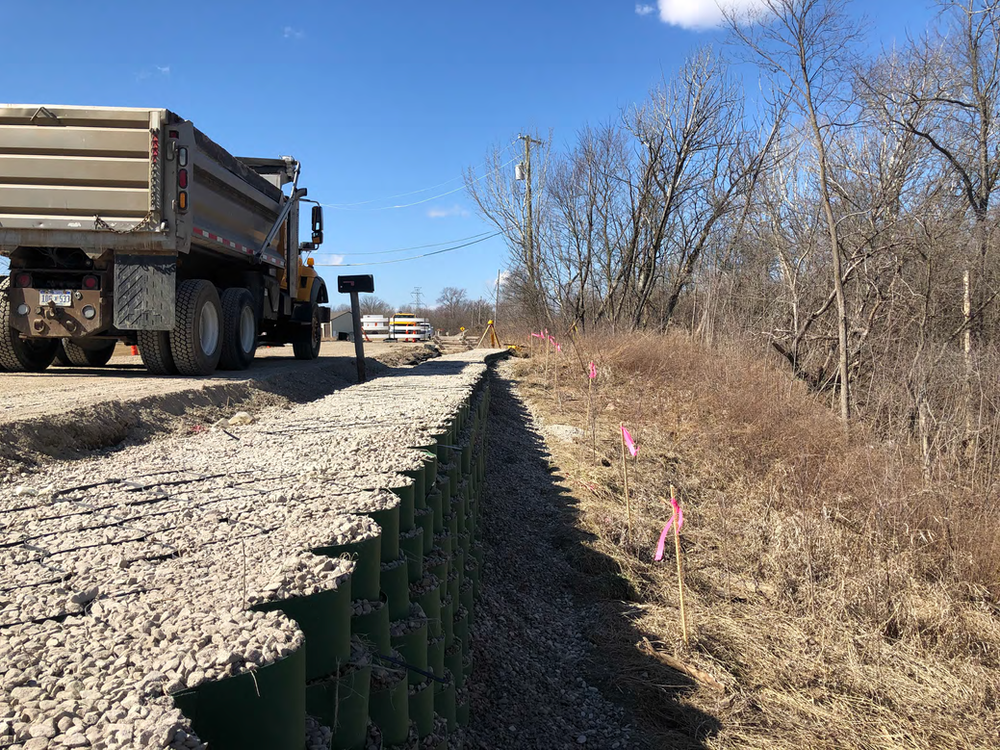 EnviroGrid® Geocell Retaining Wall for Riverbank Stabilization