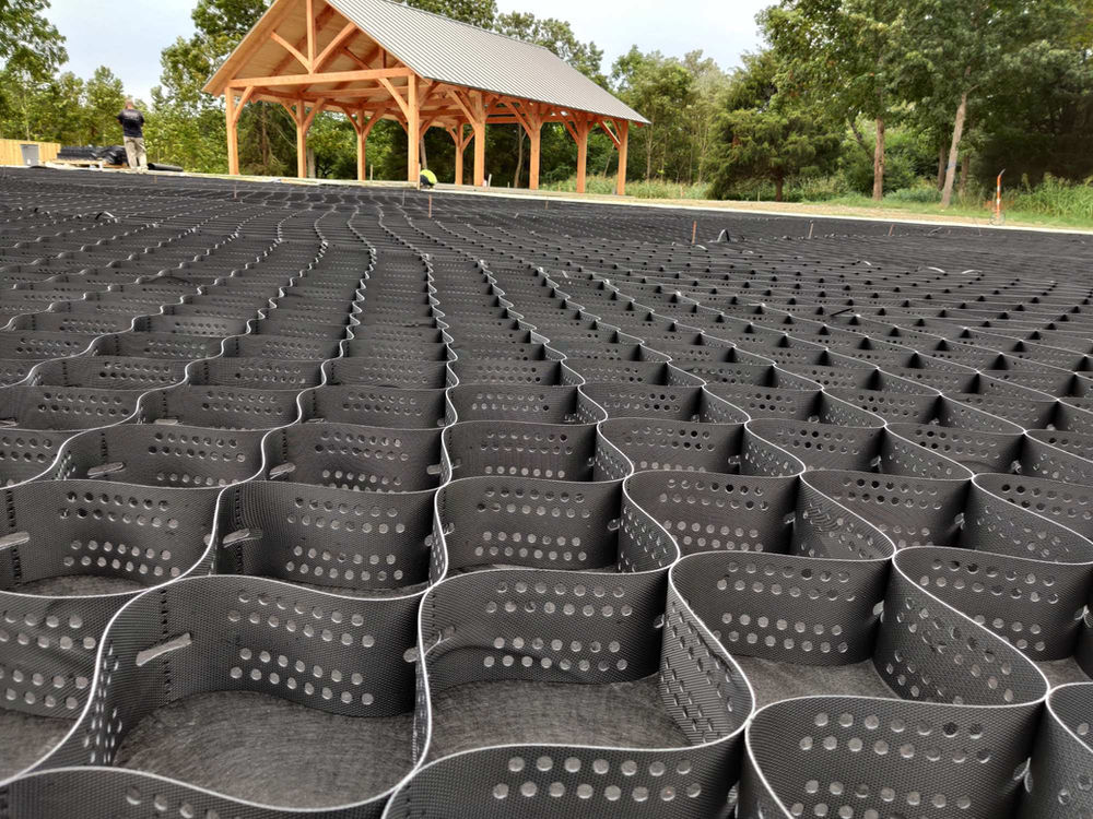 Grass Parking Lot Reinforced with EnviroGrid® Geocell