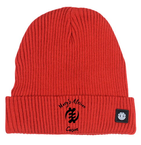 Mary's African Cuisine Red Beanie hat | marysafricancuisine