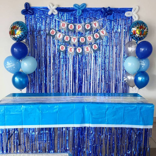 Decoration Service Metallic Streamer Backdrop | One Party Store