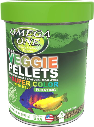 Omega One veggie pellets 100g | Mundo Acuático C.R