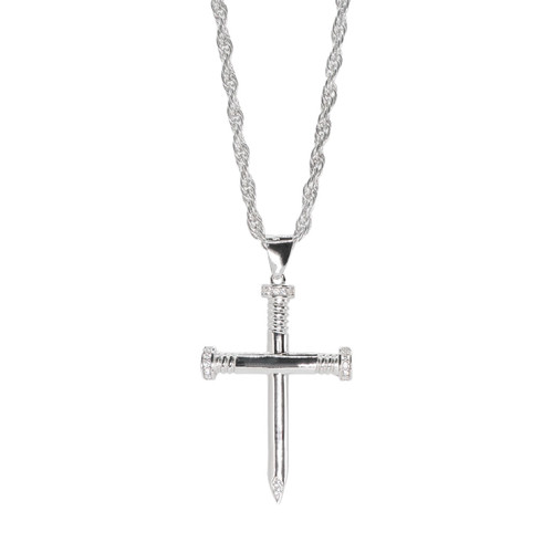 Cadena y Cruz Clavo Plata .925 | CRIXUS JOYERÍA