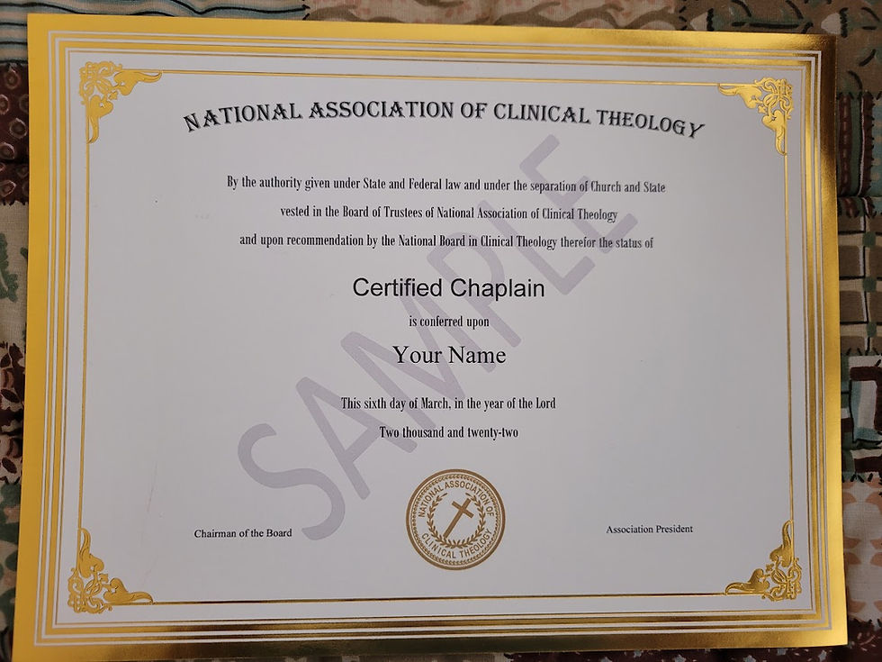 Certified Chaplain | My Site