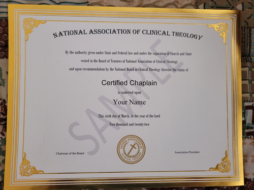 Certified Chaplain | My Site