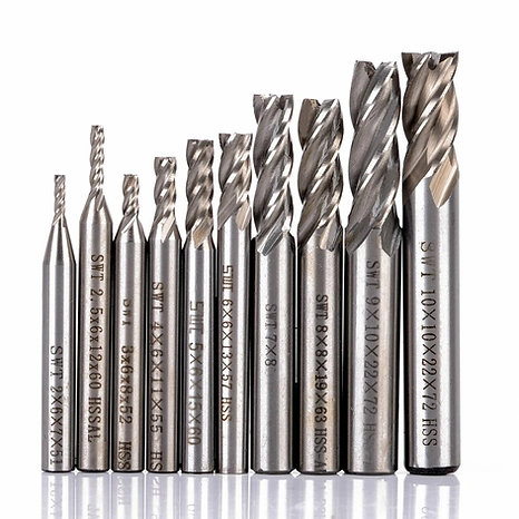 HSS Flute Milling Drill Bit – CNC End Mill Cutter Tools | Socket Set ...