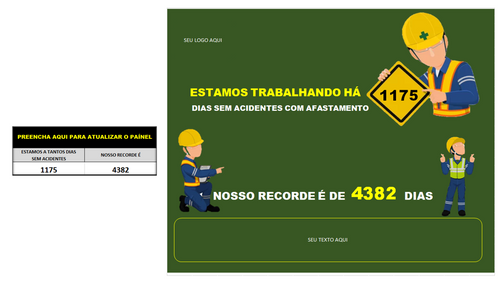 DASHBOARD RECORDE DE DIAS SEM ACIDENTES | SEGDEZ ASSESSORIA