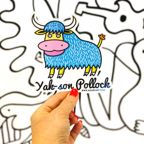 Yak-son Pollock Sticker | Adaro Art