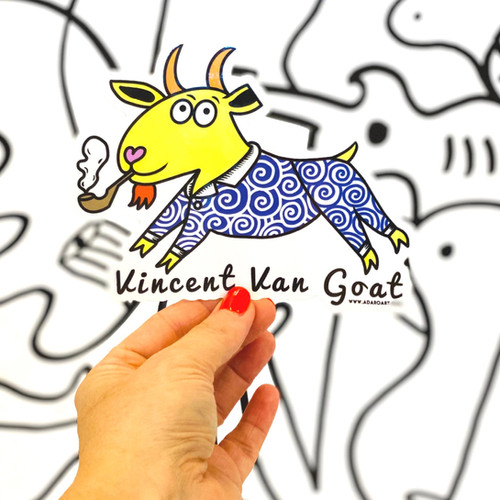 Vincent Van Goat Sticker | Adaro Art