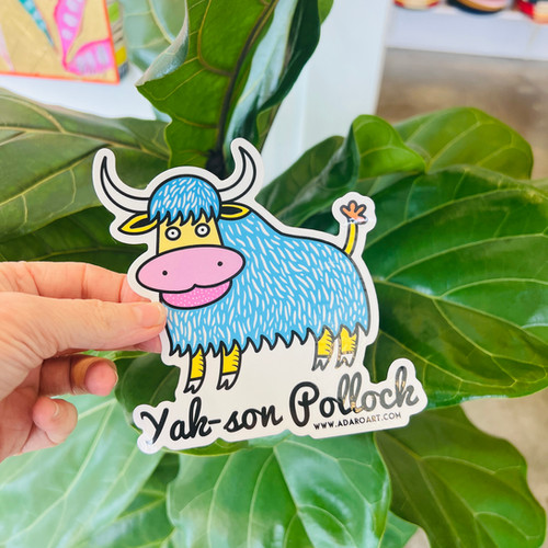Yak-son Pollock Sticker | Adaro Art