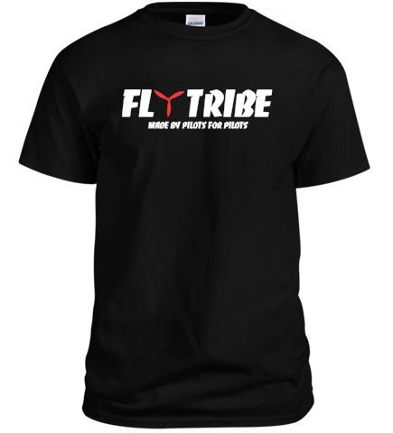Fly Tribe Magazine Made By Pilots T-Shirt - Black | Fly Tribe Magazine