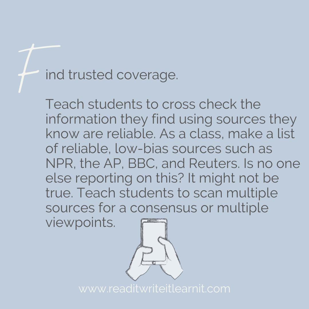 Help students to evaluate information online with SIFT