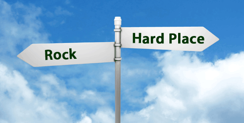 Between A Rock And A Hard Place