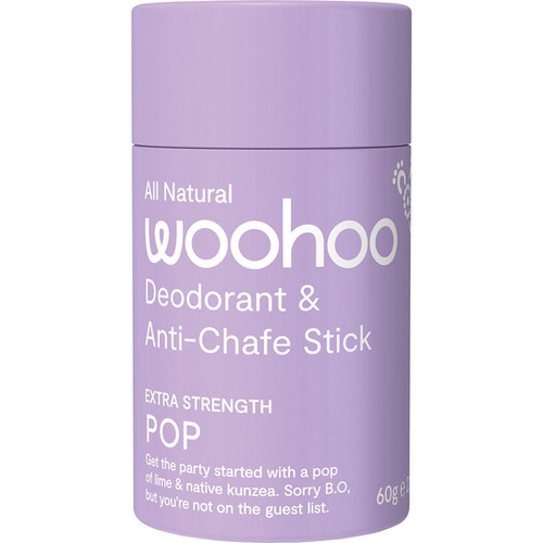 Woohoo Deodorant Stick Pop Extra Strength 60g | TheNourishedPantry