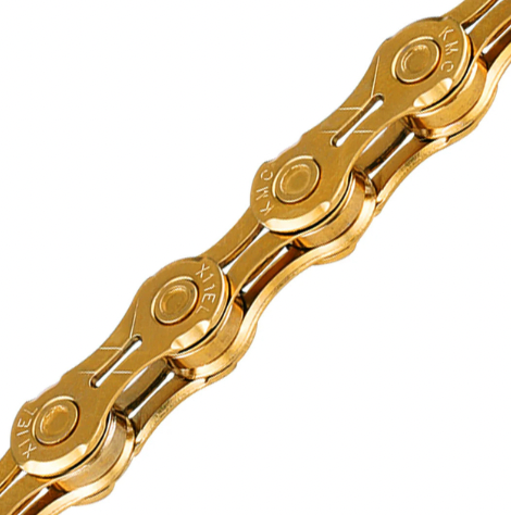 KMC X11EL 116L Waxed Chain - Titanium Nitride Gold | JKD Sports