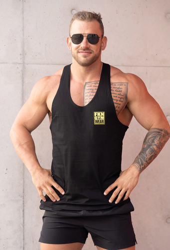 FKN Shred Cuts Men's Gym Stringer - Black | JKD Sports