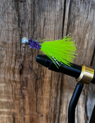 Purple Chartreuse Marabou Jig | D&S Custom Jigs