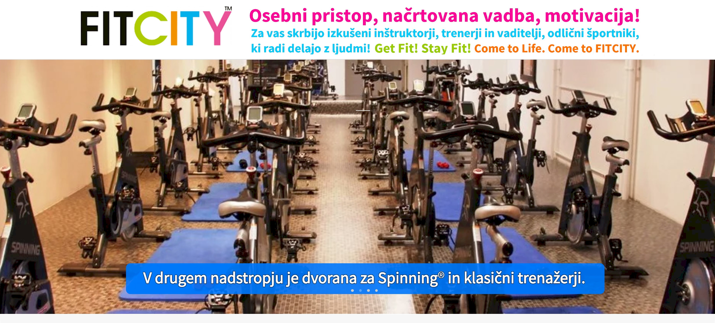 FITCITY Fitnes & Gym | VODENE VADBE Ljubljana | Spinning