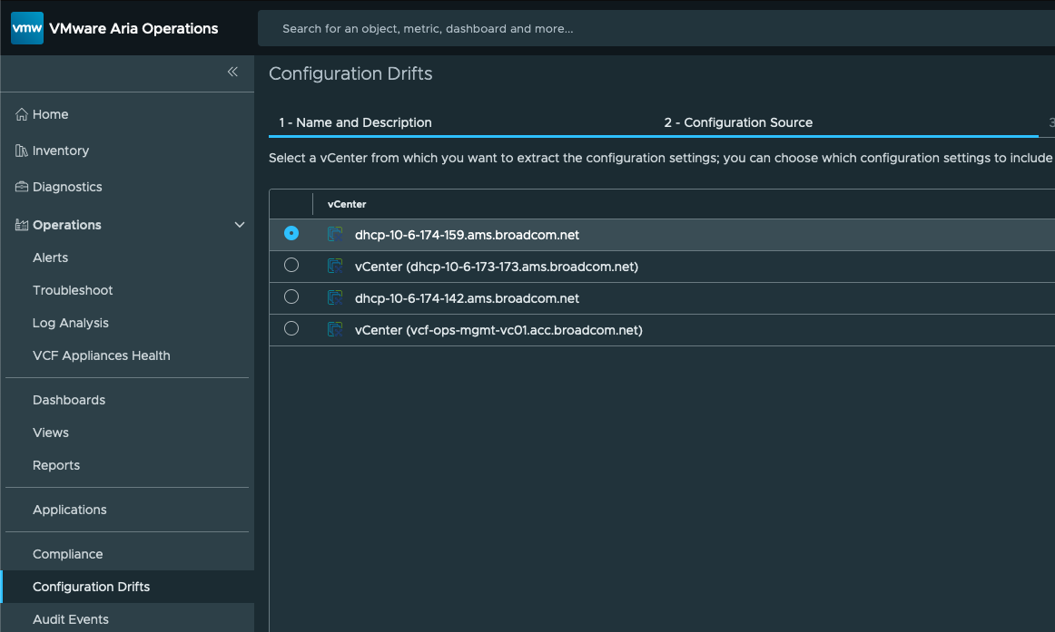 Aria Operations Configuration Drift