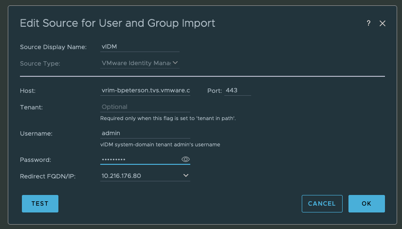 Aria Operations Authentication with vIDM