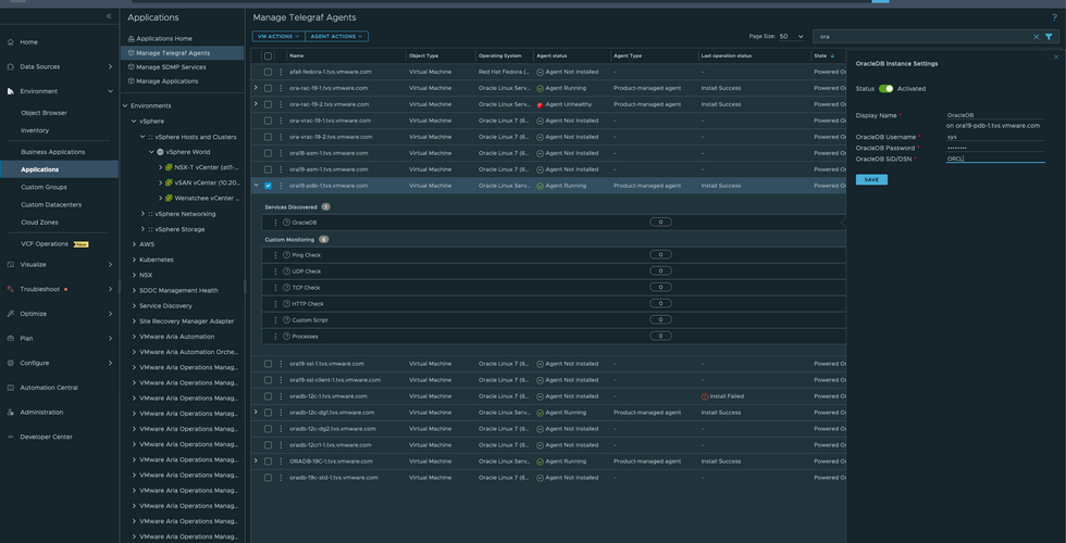 Monitor Oracle Database with Aria Operations and Telegraf Monitor Oracle Database with Aria Operations and Telegraf