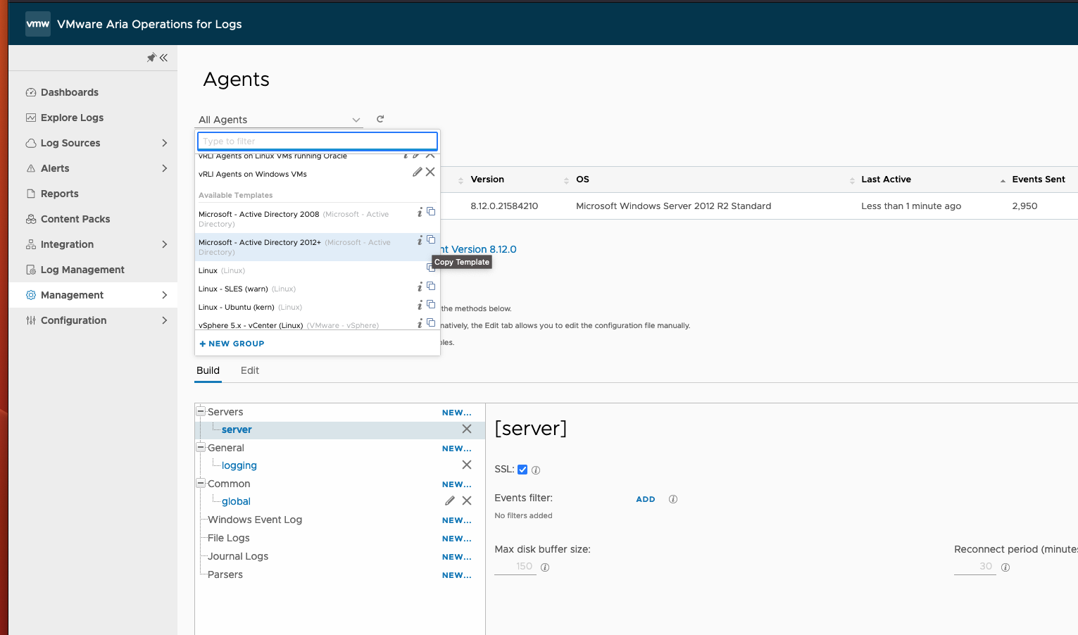 VMware Aria Operations for Logs Content Pack for Microsoft Active Directory