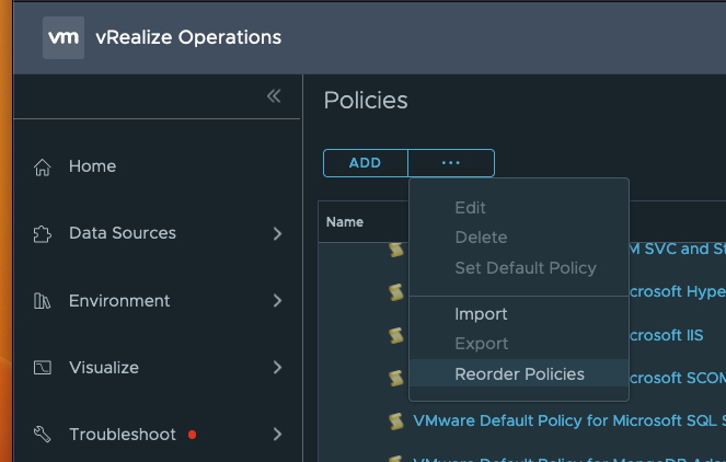 VMware Aria Operations Policies