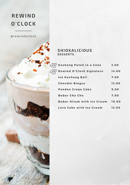MENU | Rewind O'Clock