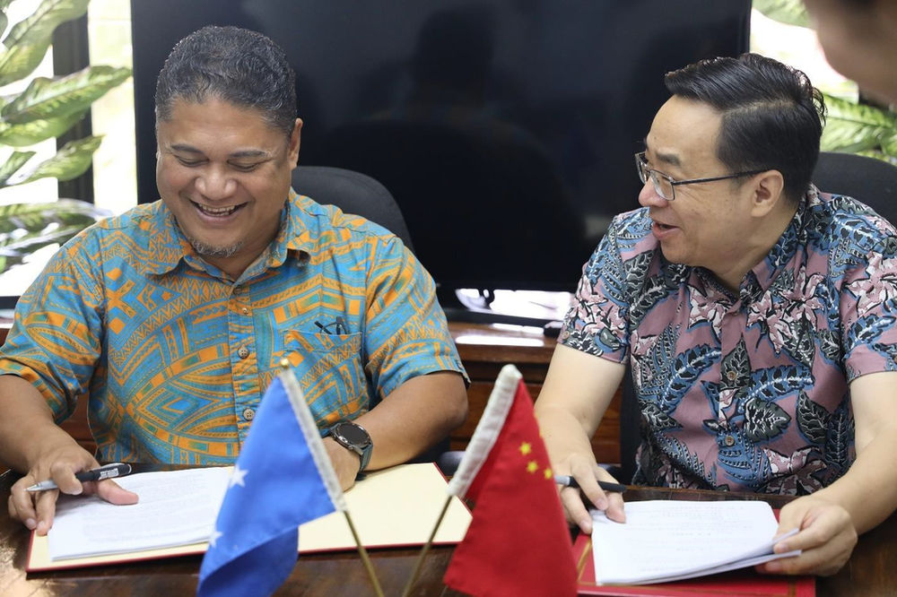 FSM, China sign contract to build a new vessel for Yap
