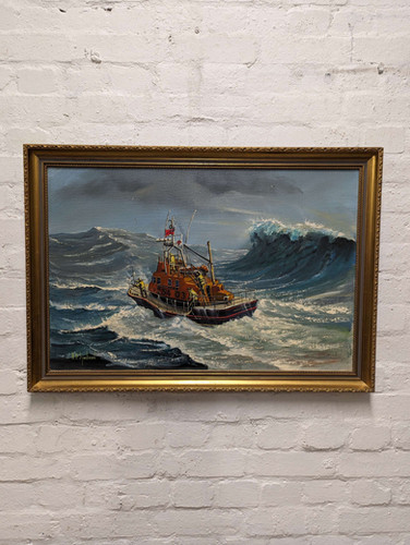 W.H. Stockholm Torbay Lifeboat Oil Painting | Timeless Interiors