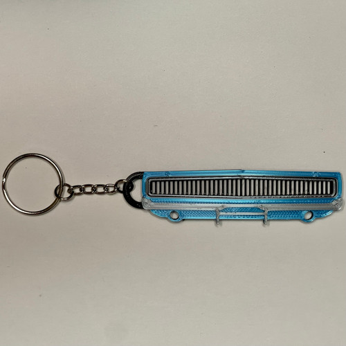 1968 Dodge Charger Keychain - Light Blue Poly | RNR Manufacturing