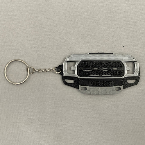 2017-2019 Ford F-150 Raptor SVT Keychain - Ingot Silver | RNR Manufacturing