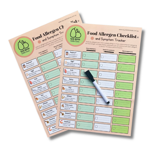 Food Allergen Checklist & Symptom Tracker (A4 Fridge Magent) | Nourish ...