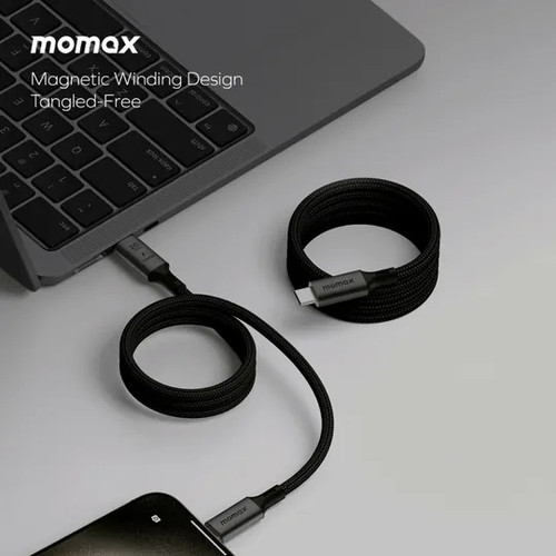Momax Mag Link USB-C to USB-C 100W USB3.2 Gen 2x2 1m 磁吸連接線 DC51 | SC Shop