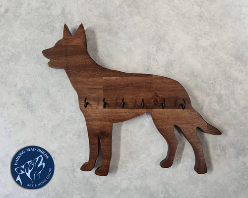 Handmade Kelpie shaped key rack | Barking Mad Builds