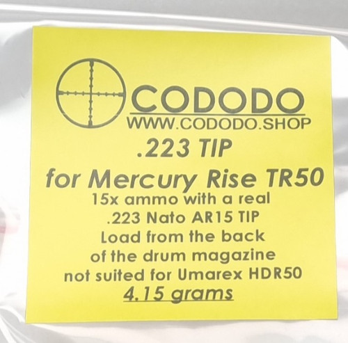 .225 or 5.56mm TIP pellets for TR50 MERCURY RISE | Cododo Shop