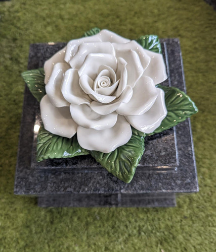 Ceramic White Rose for Graves | Products | William Kent